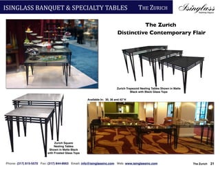 Isinglass banquet and specialty tables | PDF