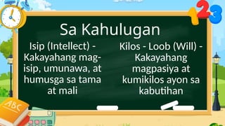 Isip-at-Kilos-Loob VALUES EDUCATION MATATAG | PPTX