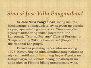 Isip tao ni jose villa panganiban | PPTX