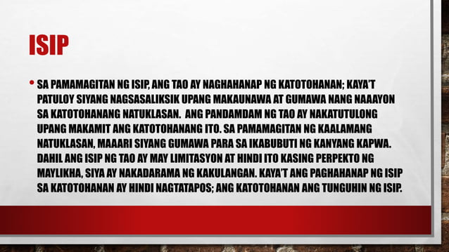 Isip at kilos-loob | PPTX | Religion & Spirituality