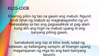 Isip at kilos loob day2 | PPTX