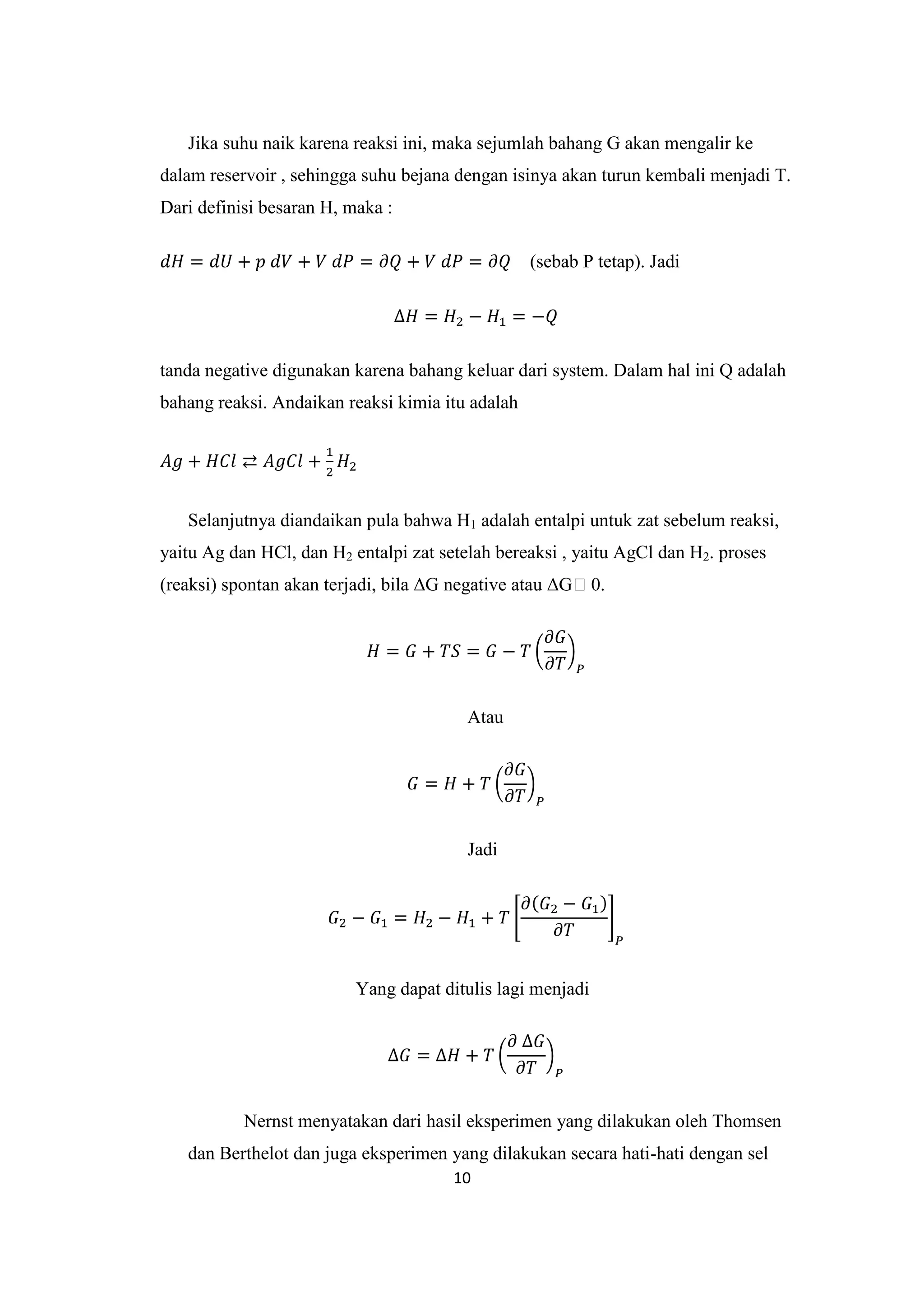 Potensial Termodinamika | DOCX