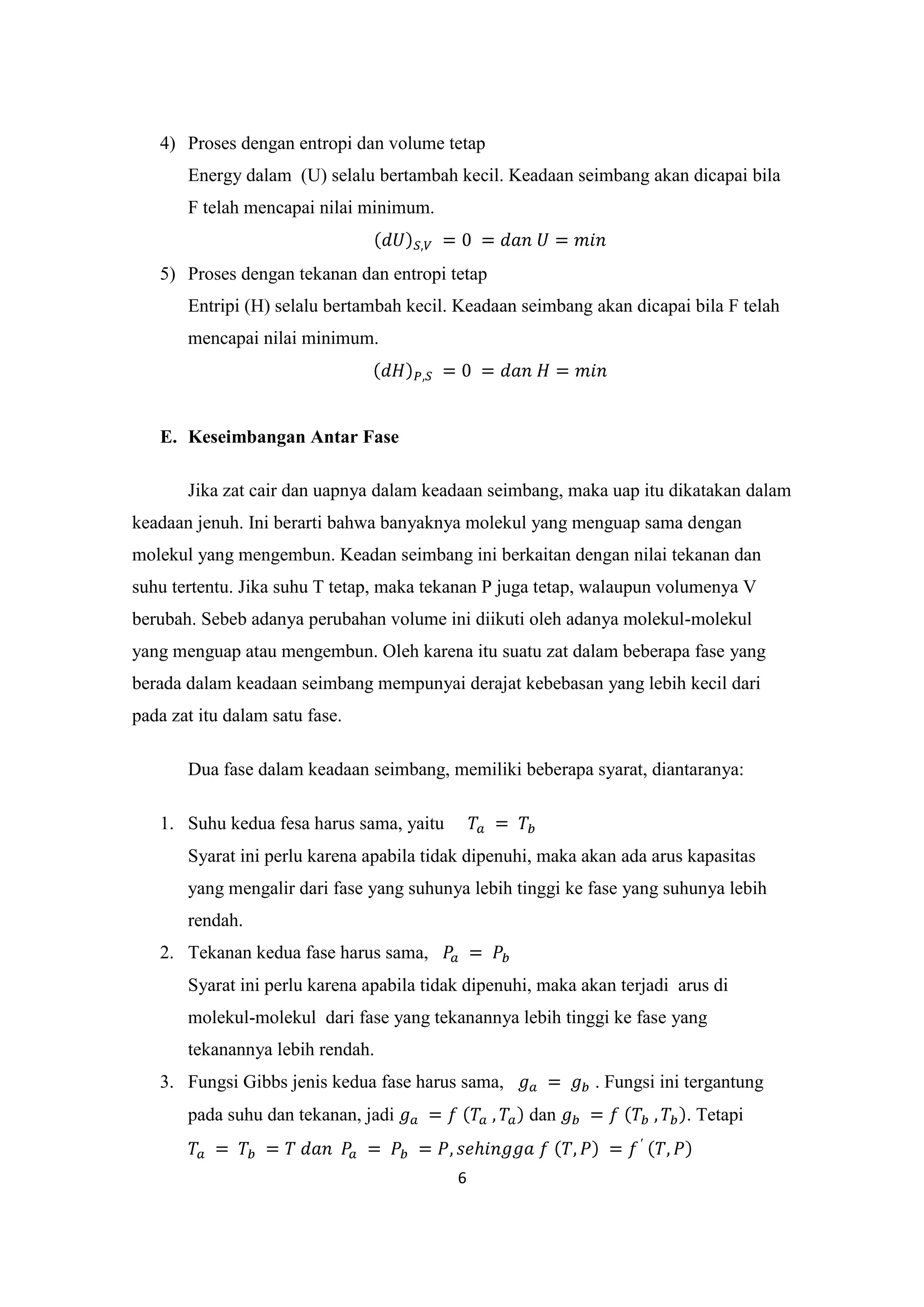 Potensial Termodinamika | DOCX