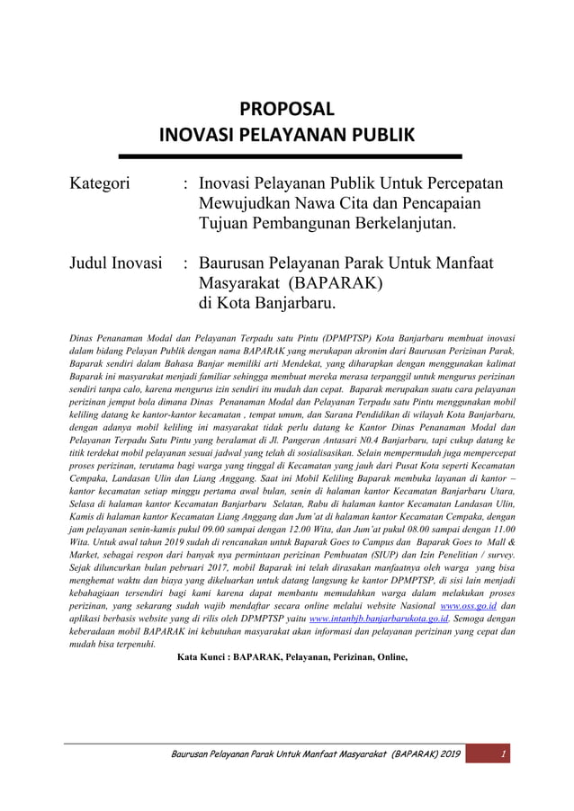 Isi proposal baparak plus fto | PDF