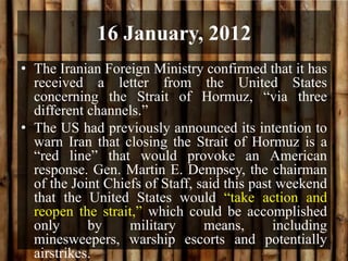 Is Iran fighting on the basis of Strait of Hormunz | PPTX