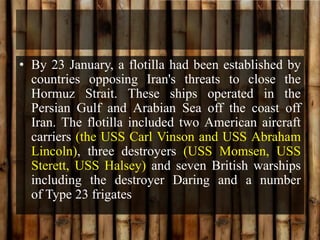 Is Iran fighting on the basis of Strait of Hormunz | PPTX