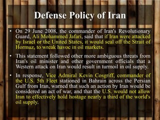 Is Iran fighting on the basis of Strait of Hormunz | PPTX