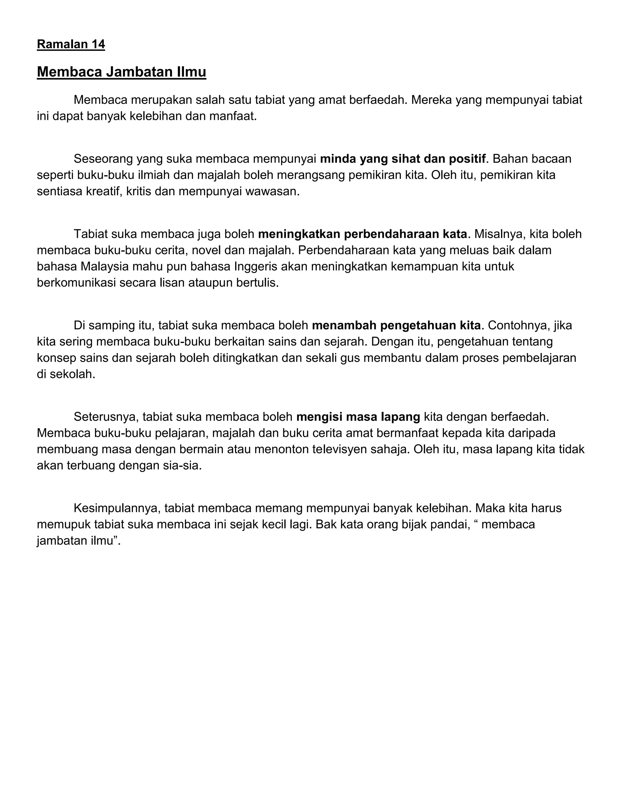 Isi ringkas karangan 2 | PDF