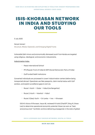 Isis-khorasan network in india and jihadist propaganda site receiving ...