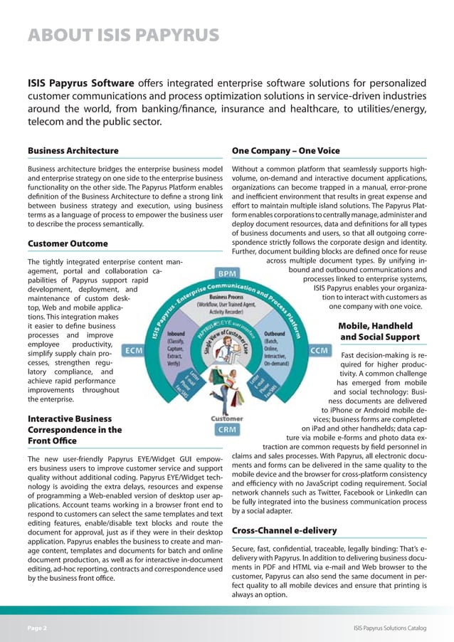 Solutions Catalog # 2 by ISIS Papyrus Software | PDF