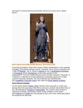 Isis ancient greek original egyptian pronunciation more likely aset or ...