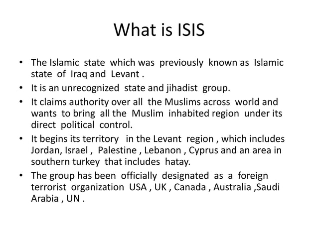Isis and its impact | PPTX