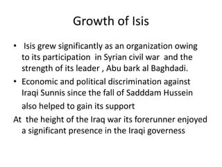 Isis and its impact | PPTX
