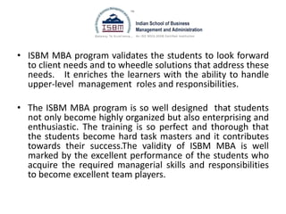 Is isbm mba valid | PPT