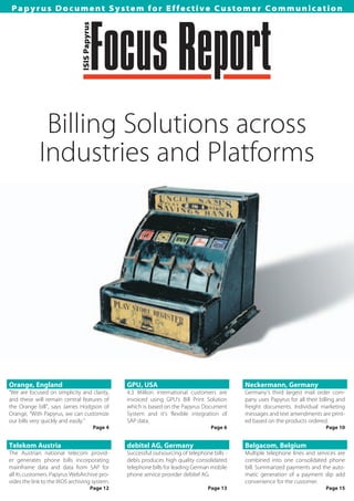 Isis Papyrus Focus Report Billing | PDF | Desktop Publishing | Computer ...