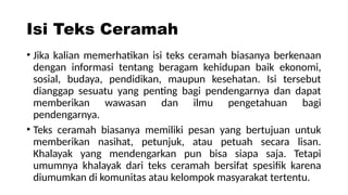 STRUKTUR DAN KEBAHASAAN TEKS CERAMAHpptx | PPTX