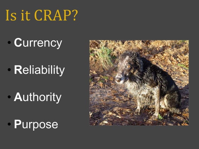 Is It CRAP? Using a Memorable Acronym to Teach Critical Website ...