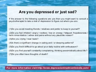 Is it depression or sadness | PPT