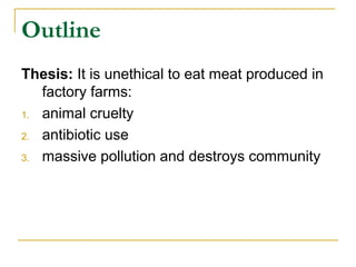 Is it ethical to eat inorganic meat | PPT