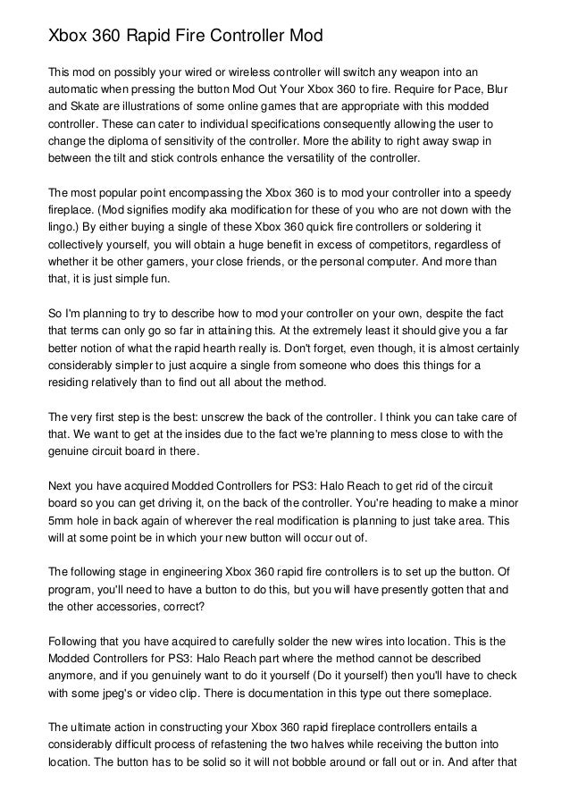 How to mod your x box - boothing