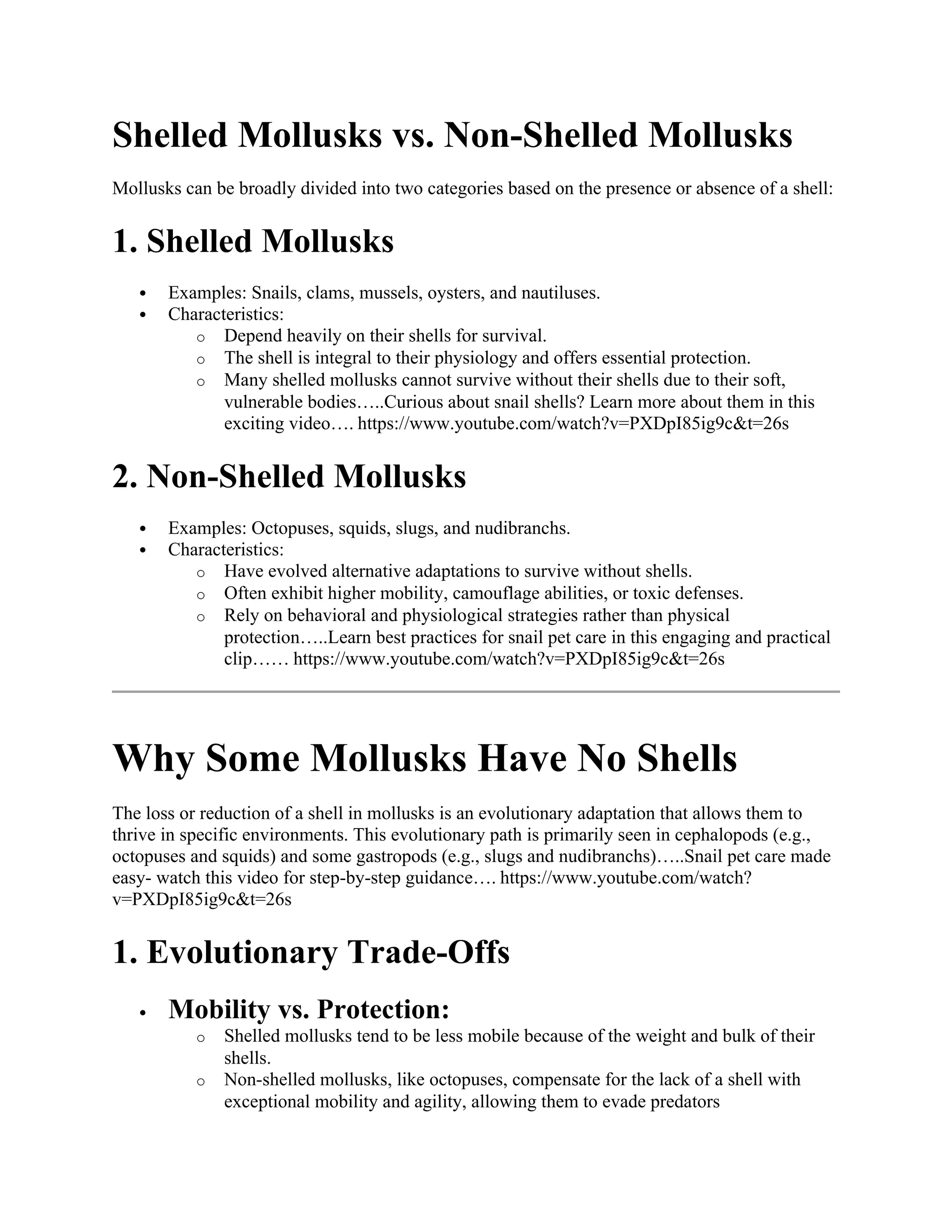 IS IT POSSIBLE FOR MOLLUSKS TO SURVIVE WITHOUT A SHELL..docx