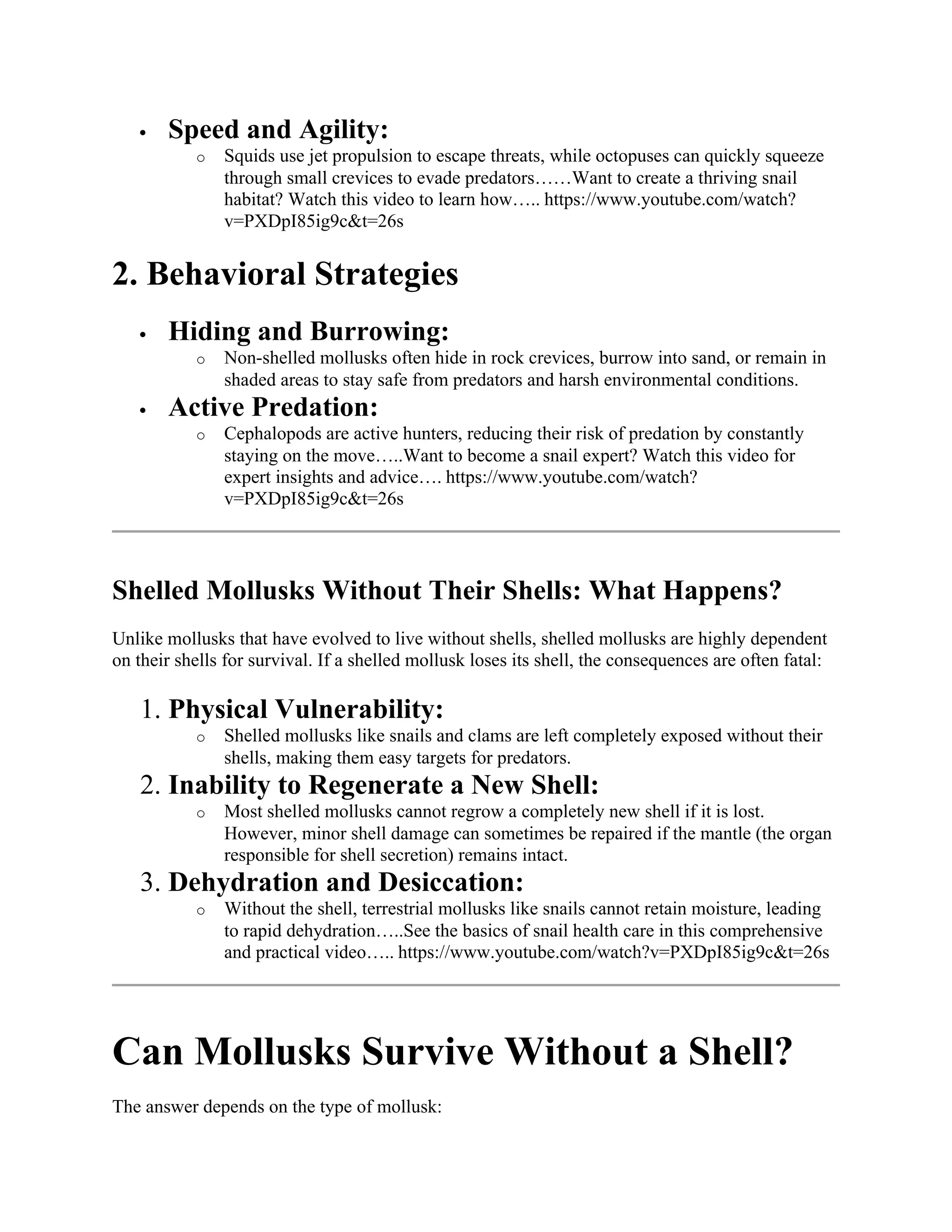 IS IT POSSIBLE FOR MOLLUSKS TO SURVIVE WITHOUT A SHELL..docx