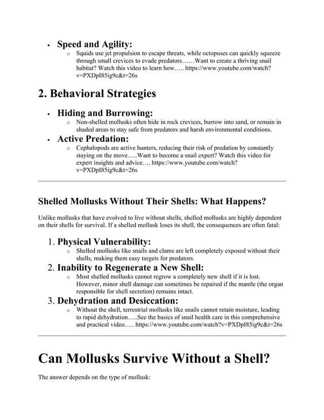 IS IT POSSIBLE FOR MOLLUSKS TO SURVIVE WITHOUT A SHELL..docx