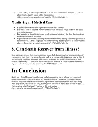 IS IT POSSIBLE FOR SNAILS TO GET SICK..docx