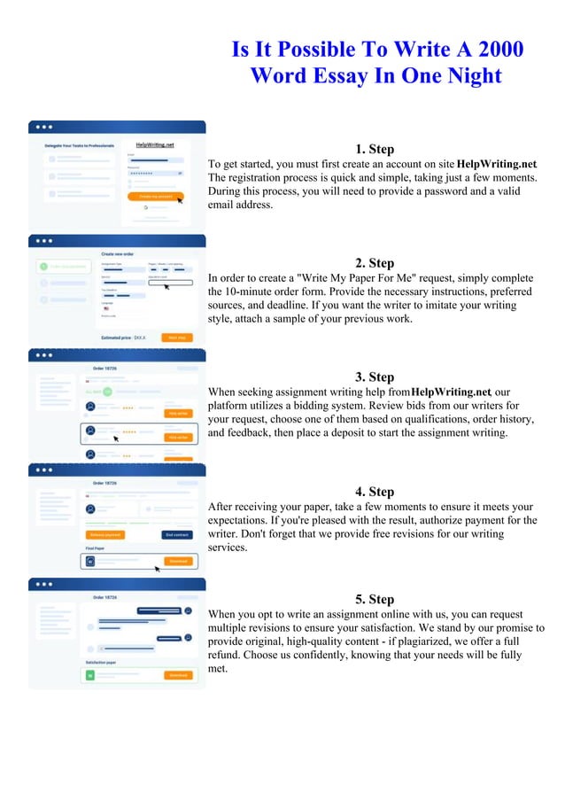 Is It Possible To Write A 2000 Word Essay In One Night | PDF