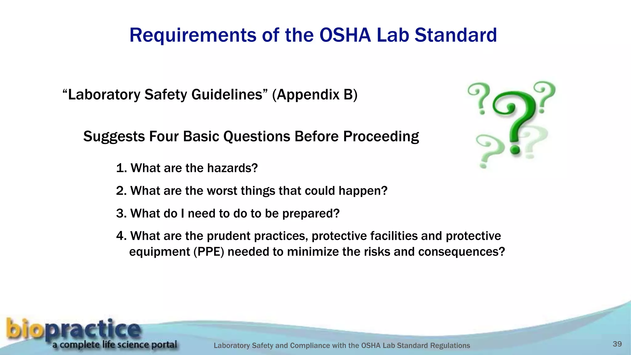Is It Safe? A Cautionary Tale and Practical Guide to Laboratory Safety ...