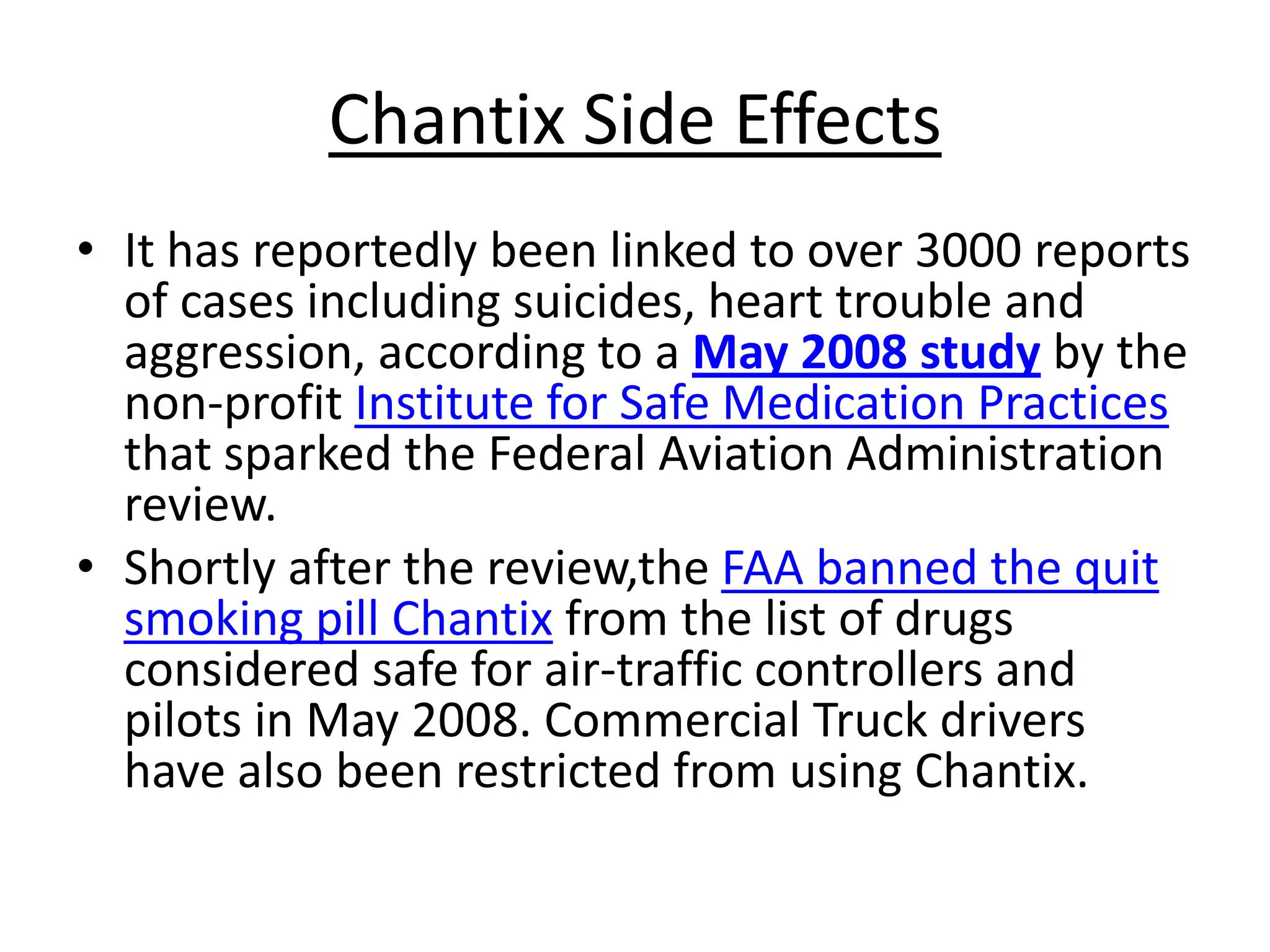 Is it safe to stop smoking with chantix | PPT