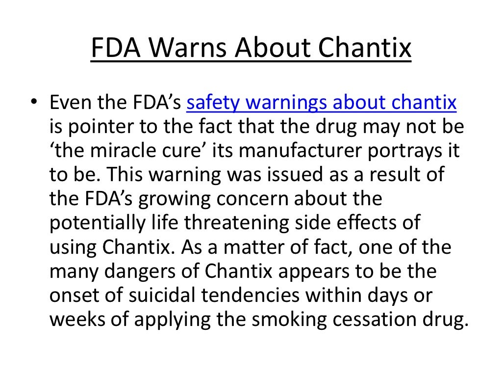 Is it safe to stop smoking with chantix