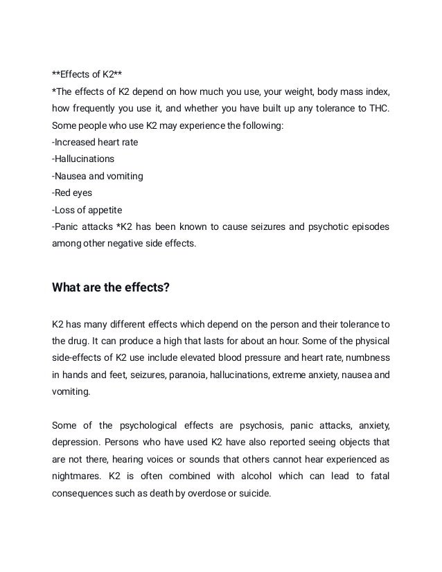 Is it safe to use k2 spray | PDF | Illegal Drugs, Tobacco, eCigarettes ...