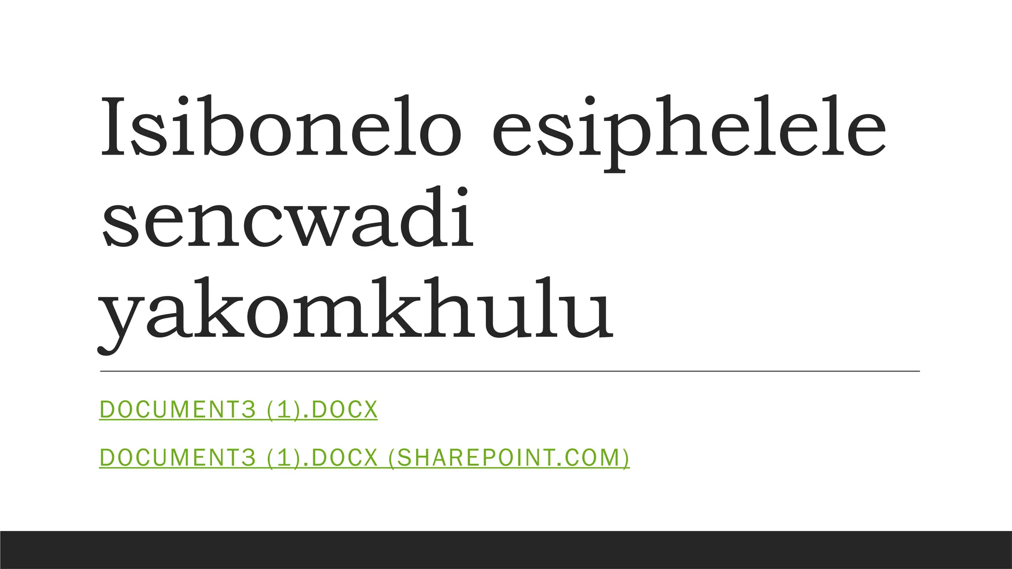 Incwadi yakomkhulu| isizulu formal letter | PPTX