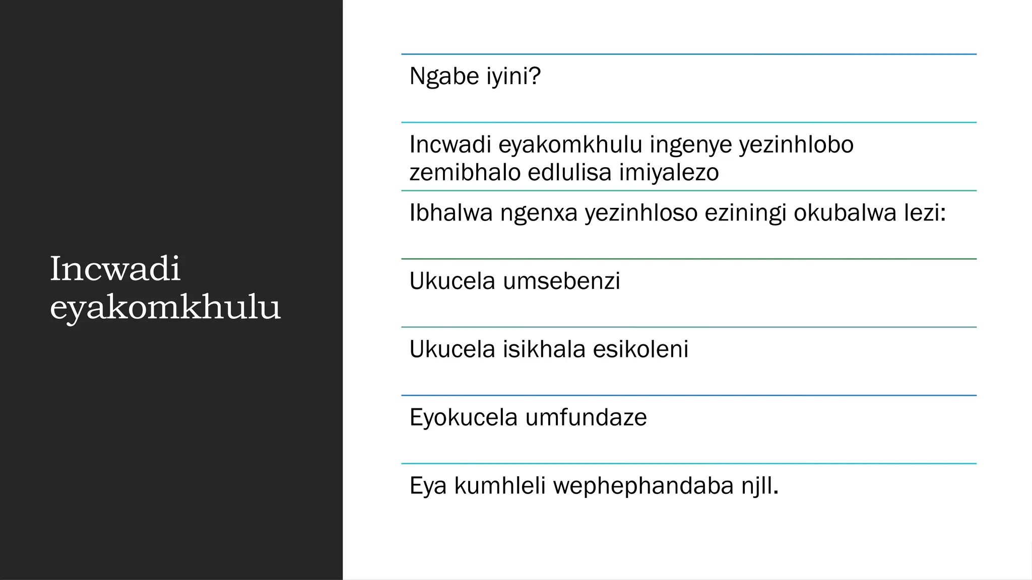 Incwadi yakomkhulu| isizulu formal letter | PPTX