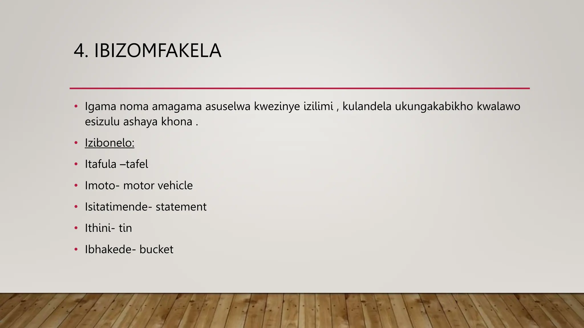 Isizulu izinhlobo zamabizo.pptx