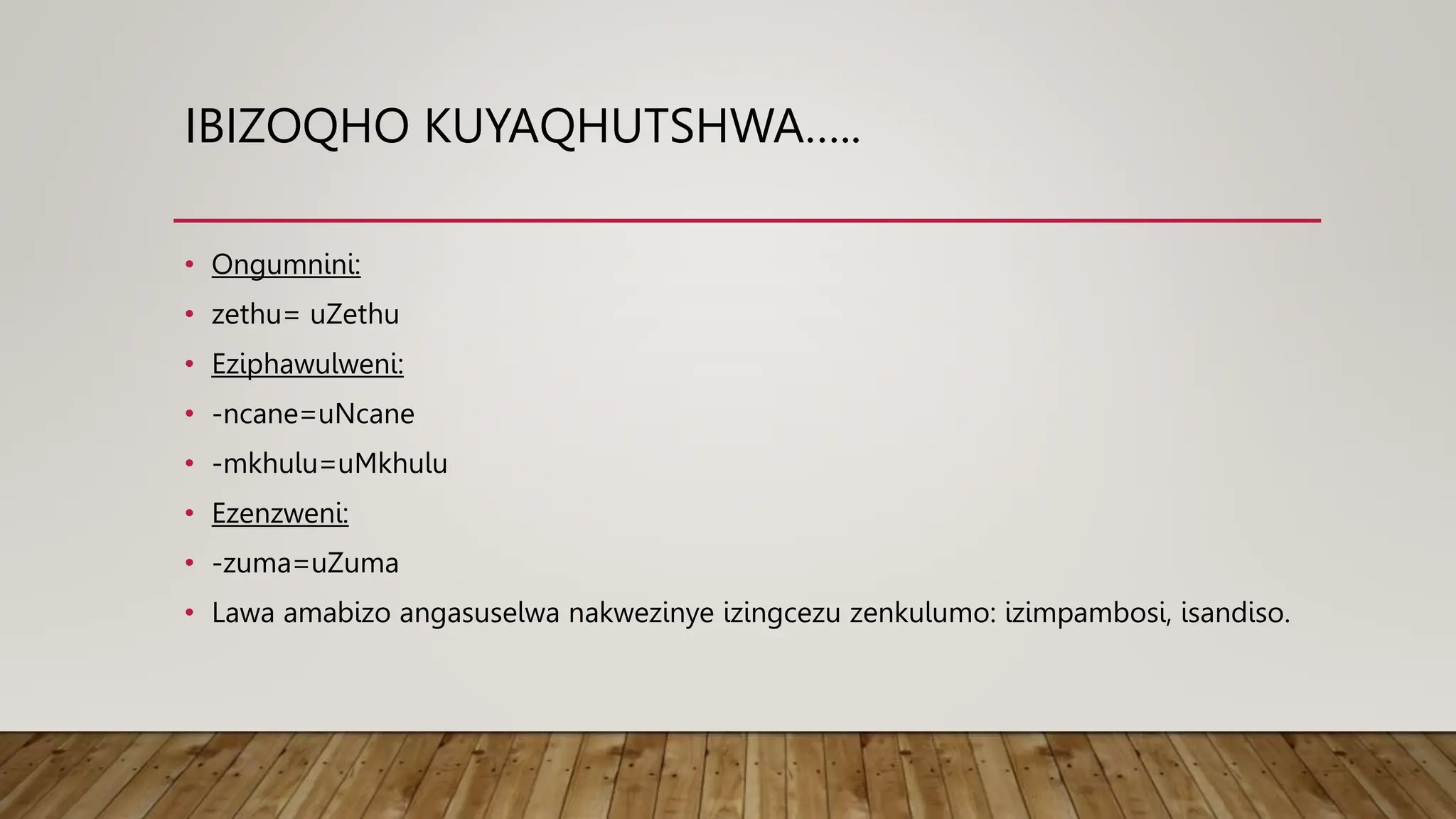 Isizulu izinhlobo zamabizo.pptx