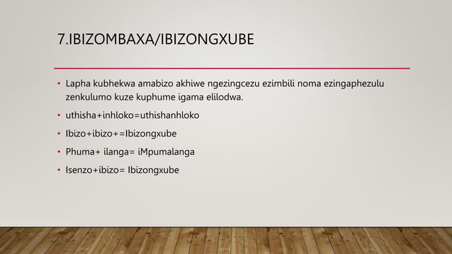 Isizulu izinhlobo zamabizo.pptx