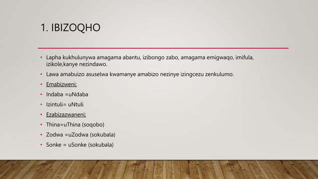 Isizulu izinhlobo zamabizo.pptx