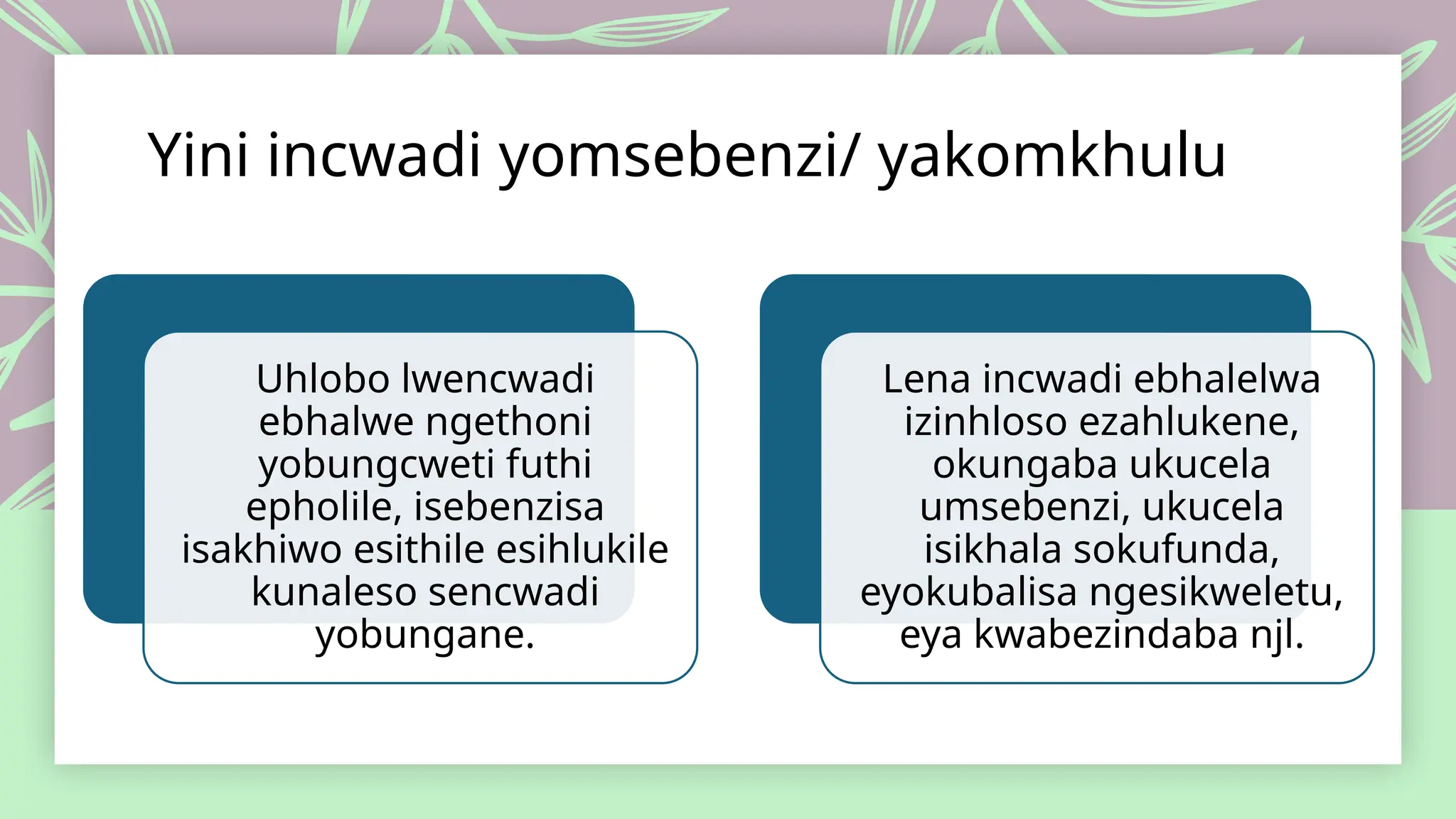 IsiZulu Home Language micro Lesson slides for grade 10 | PPTX