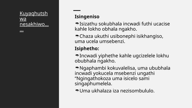 IsiZulu Home Language micro Lesson slides for grade 10 | PPTX