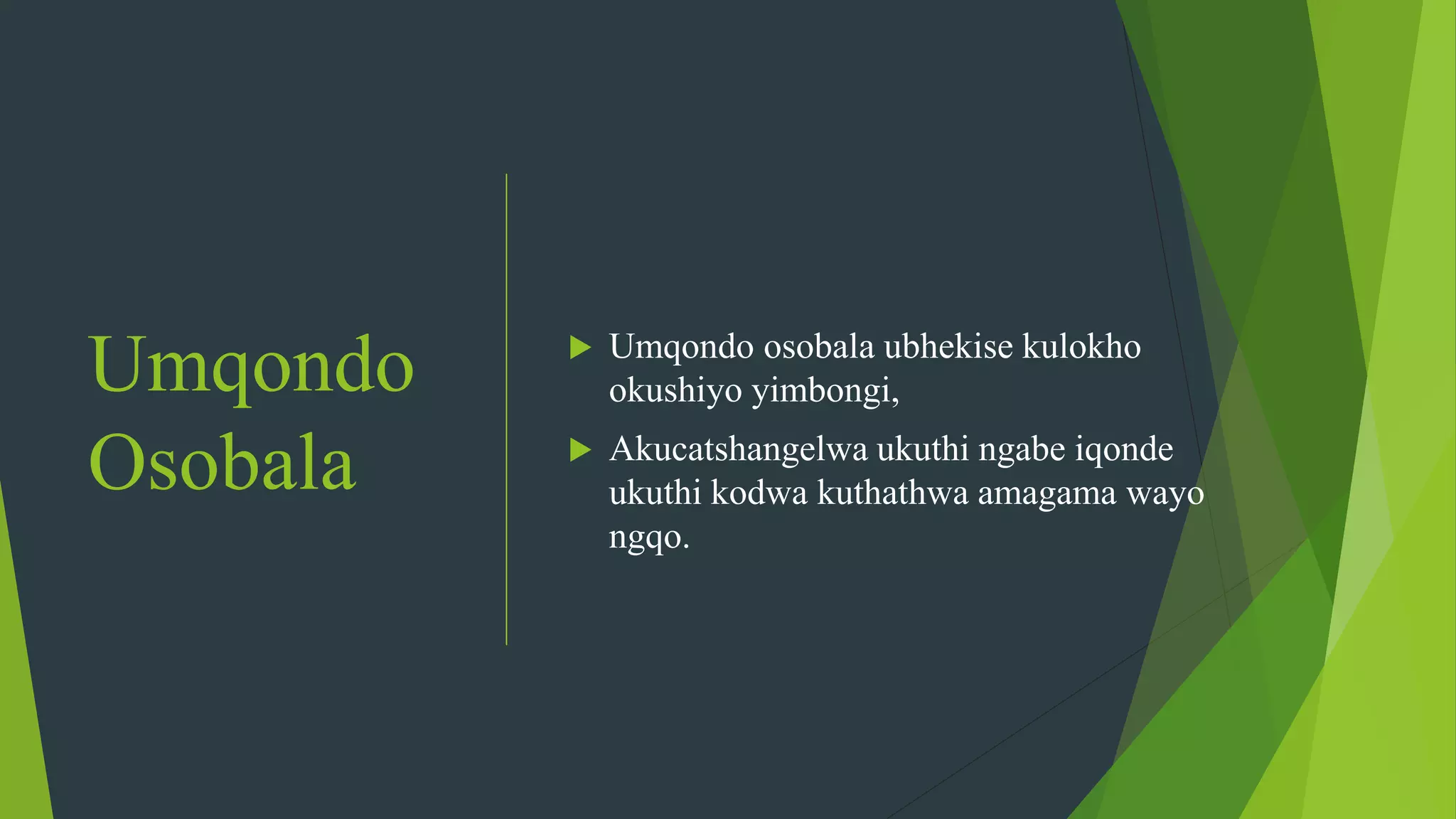 Imifanekisomqondo | PPTX