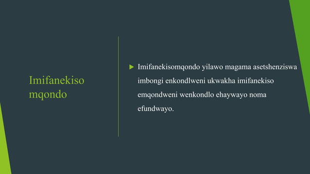 Imifanekisomqondo | PPTX