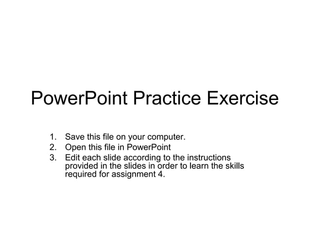 Ppt exercise | PPT