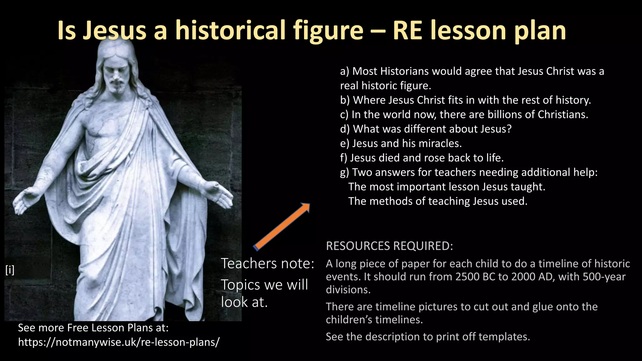 Is Jesus a historical figure RE lesson plan | PPTX