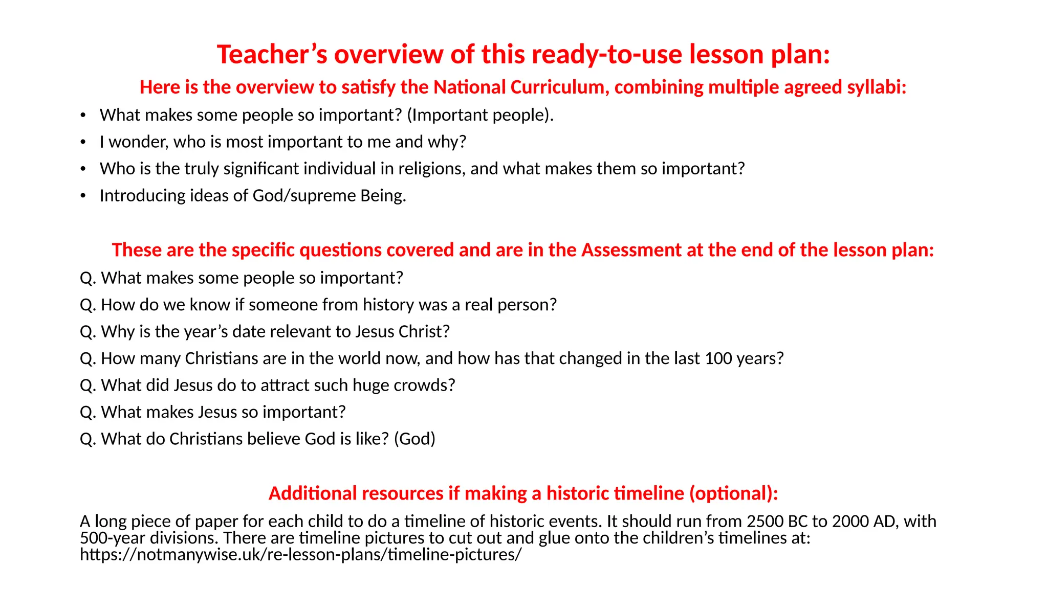 Is Jesus a historical figure lesson plan - conforms to UK RE attainment ...