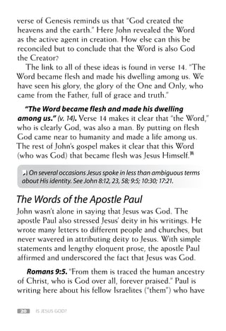 Is Jesus God ? Discovery series prooving | PDF