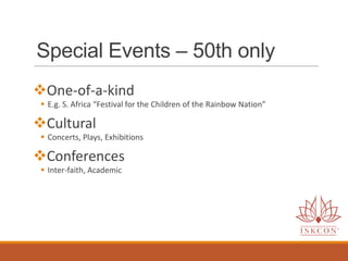 ISKCON 50 Planning Guidelines | PPT | Hinduism | Religion & Spirituality