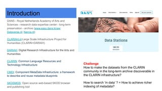 Flexibility in Metadata Schemes and Standardisation: the Case of CMDI ...