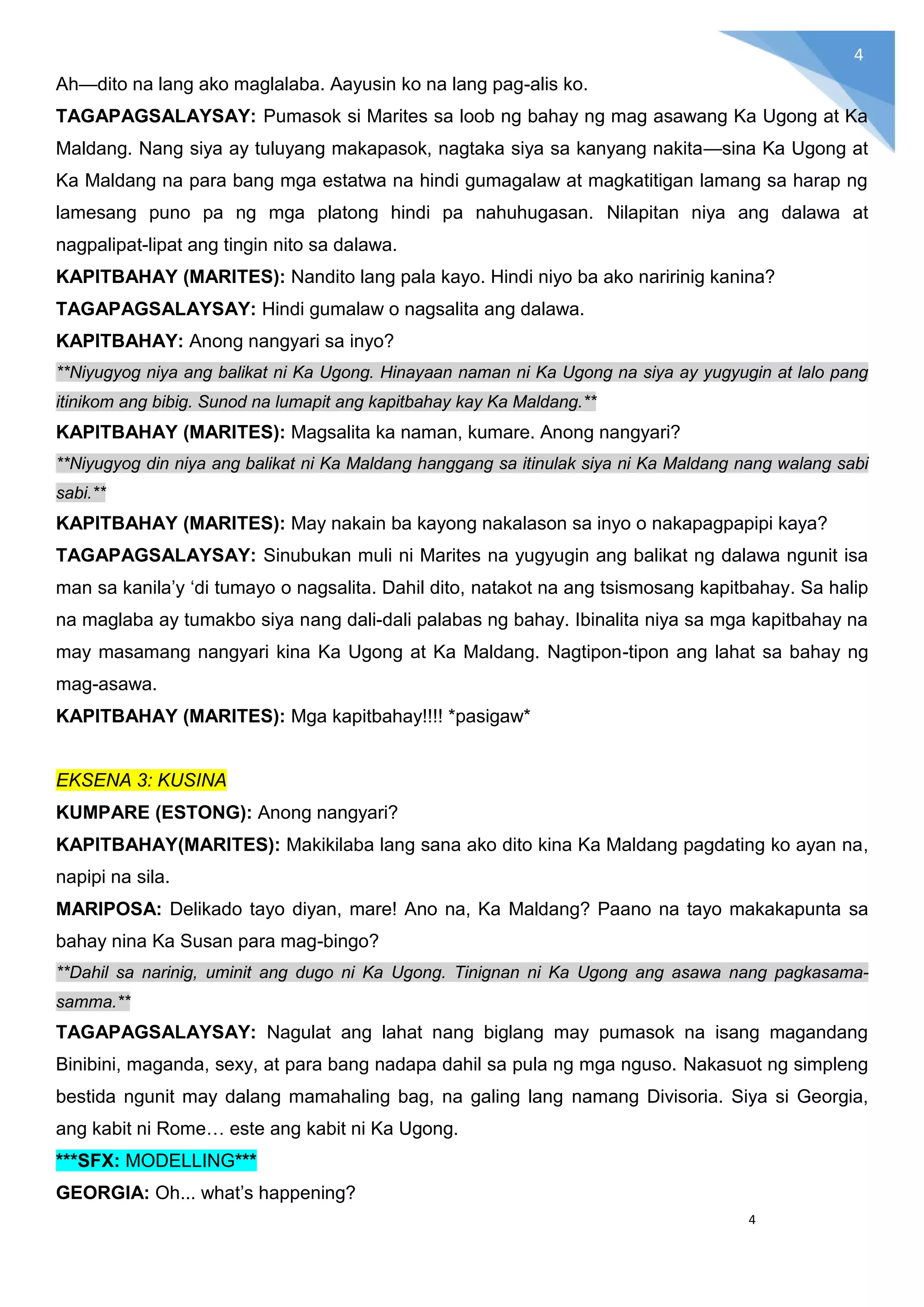 BAKIT BABAE ANG NAGHUHUGAS NG MGA PINGGAN? | DOCX